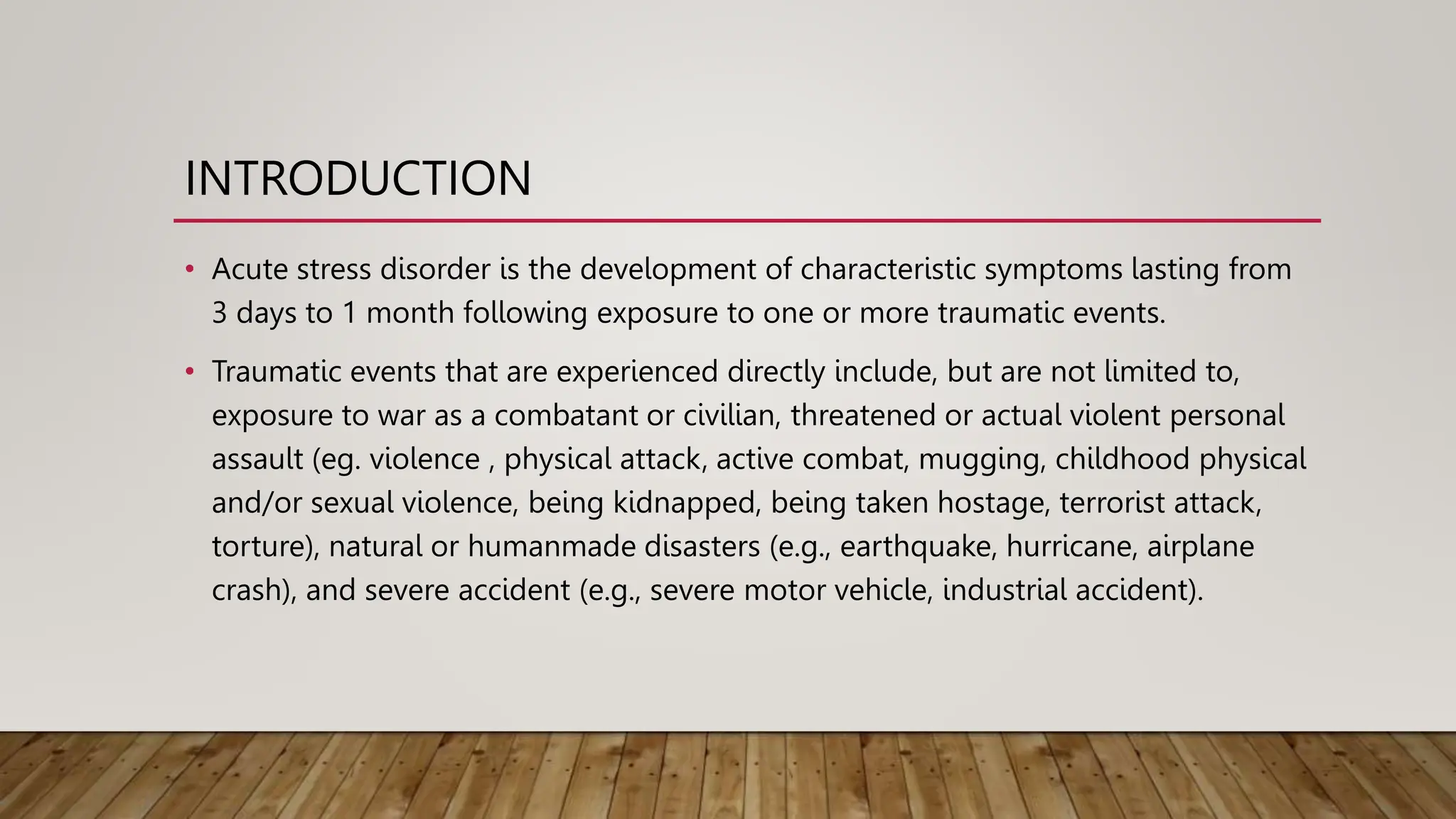 ACUTE STRESS DISORDER. .pptx