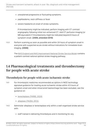Acute stroke - NICE diagnosis and management | PDF