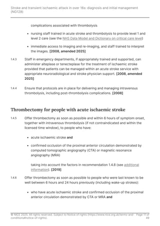 Acute stroke - NICE diagnosis and management | PDF