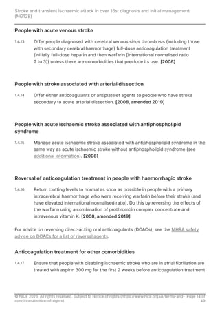 Acute stroke - NICE diagnosis and management | PDF