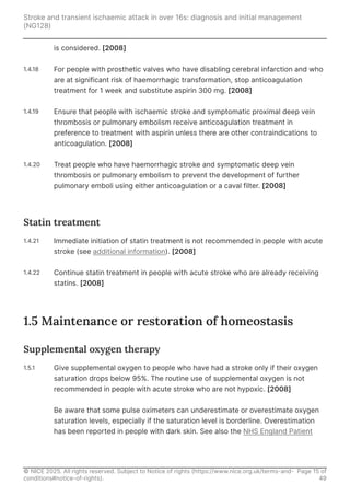 Acute stroke - NICE diagnosis and management | PDF