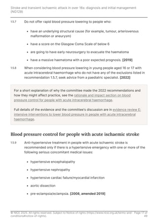 Acute stroke - NICE diagnosis and management | PDF