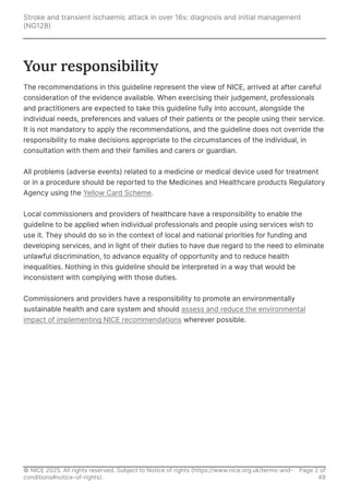Acute stroke - NICE diagnosis and management | PDF