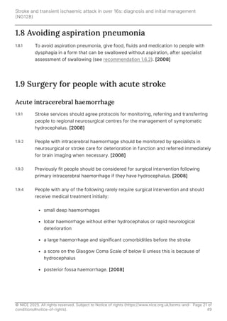 Acute stroke - NICE diagnosis and management | PDF