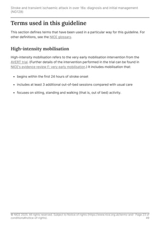 Acute stroke - NICE diagnosis and management | PDF