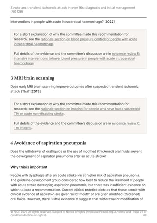 Acute stroke - NICE diagnosis and management | PDF