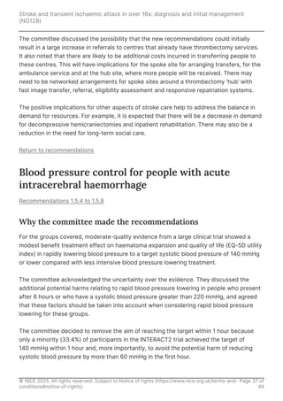 Acute stroke - NICE diagnosis and management | PDF