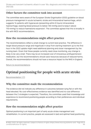 Acute stroke - NICE diagnosis and management | PDF