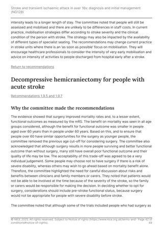 Acute stroke - NICE diagnosis and management | PDF