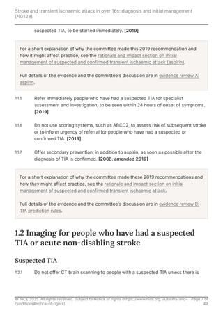 Acute stroke - NICE diagnosis and management | PDF