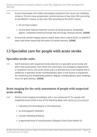 Acute stroke - NICE diagnosis and management | PDF