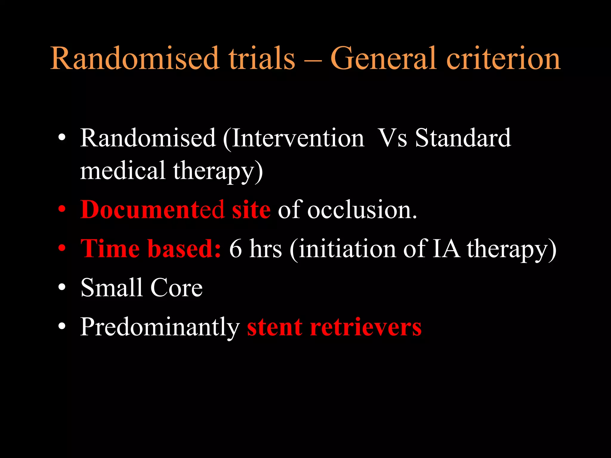 Mechanical thrombectomy with stent retriever | PPTX