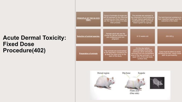 Acute,Sub-acute and Sub-chronic dermal toxicity studies.pptx | Skin and Dermatology | Diseases ...