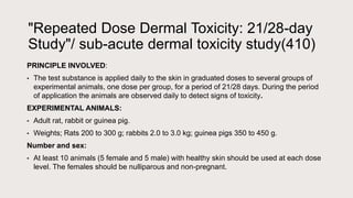 Acute,Sub-acute and Sub-chronic dermal toxicity studies.pptx
