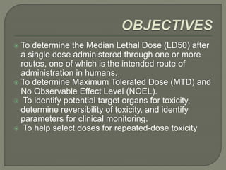 Acute, sub acute toxic studies toxicology pharmacology | PPTX