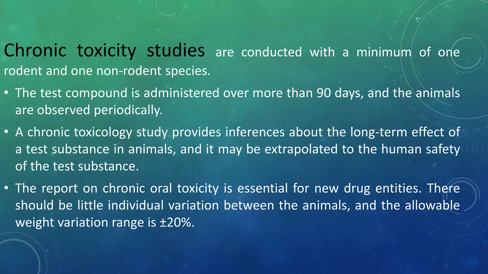 ACUTE, SUB ACUTE & CHRONIC TOXICOLOGICAL STUDIES | PPTX