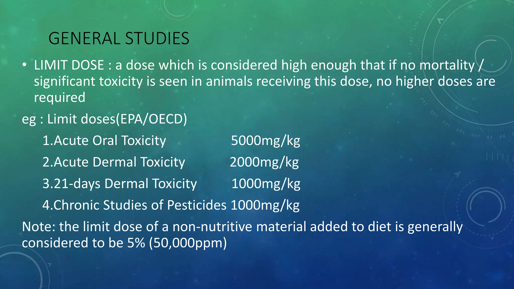 ACUTE, SUB ACUTE & CHRONIC TOXICOLOGICAL STUDIES | PPTX