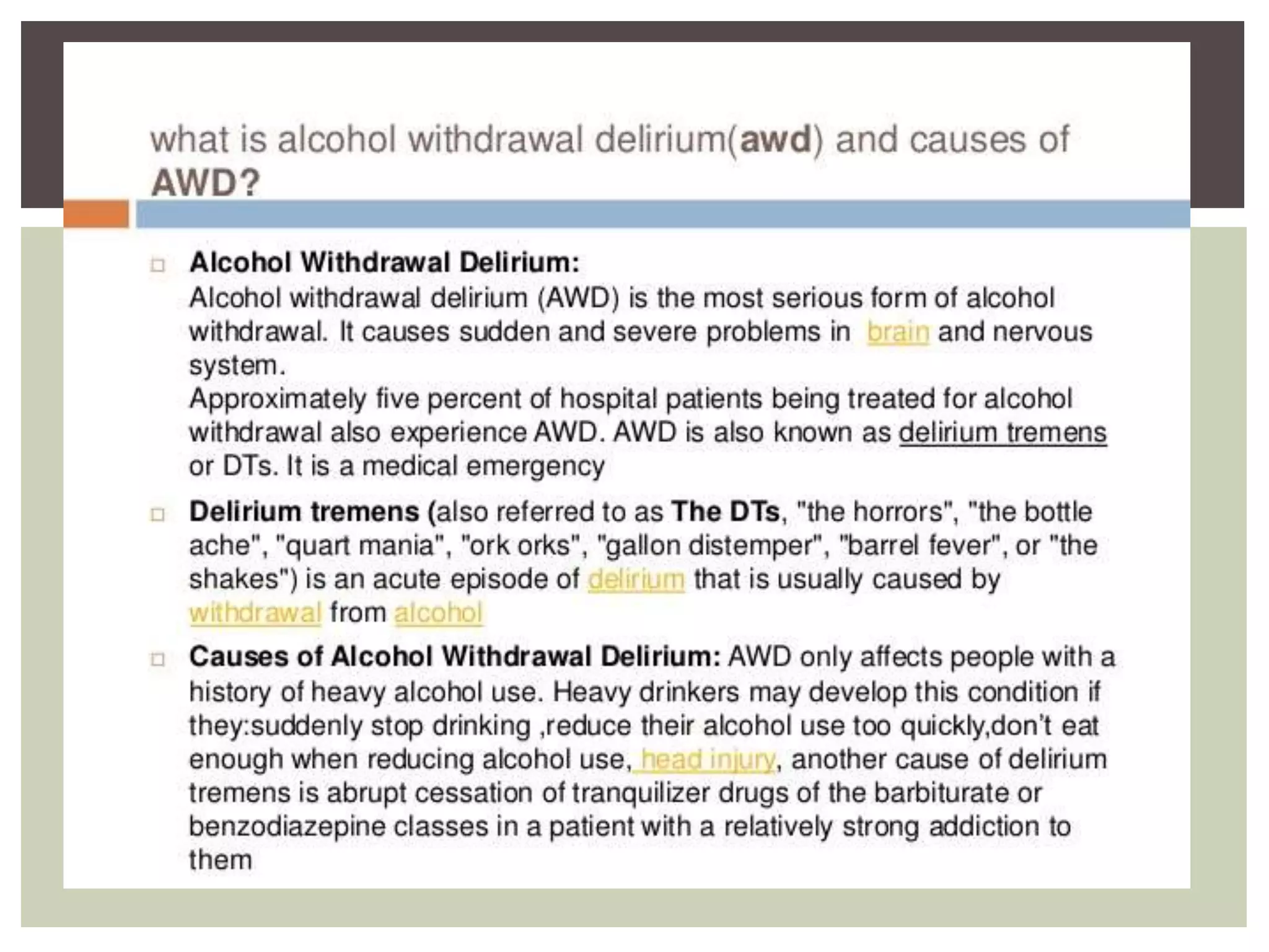 Acute substance withdrawal - Addiction Medicine | PPTX