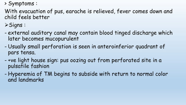 Acute suppurative otitis media | PPTX | Ear, Nose and Throat Conditions ...