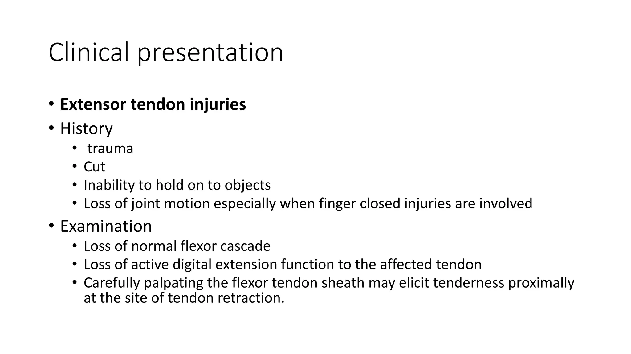 Acute Tendon injury of the Hand and its Repair.pptx | Death, Injury, or ...