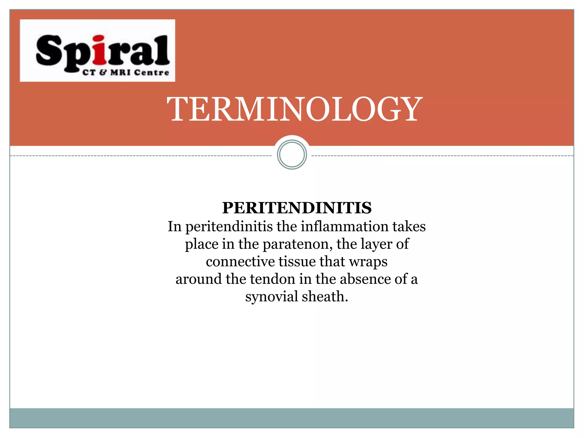 Acute tenosynovitis | PPTX