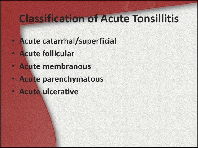 Acute tonsillitis