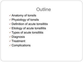 Acute tonsillitis | PPT