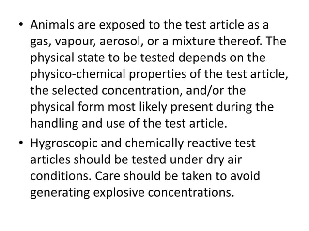 Acute toxicity study for inhalation | PPTX