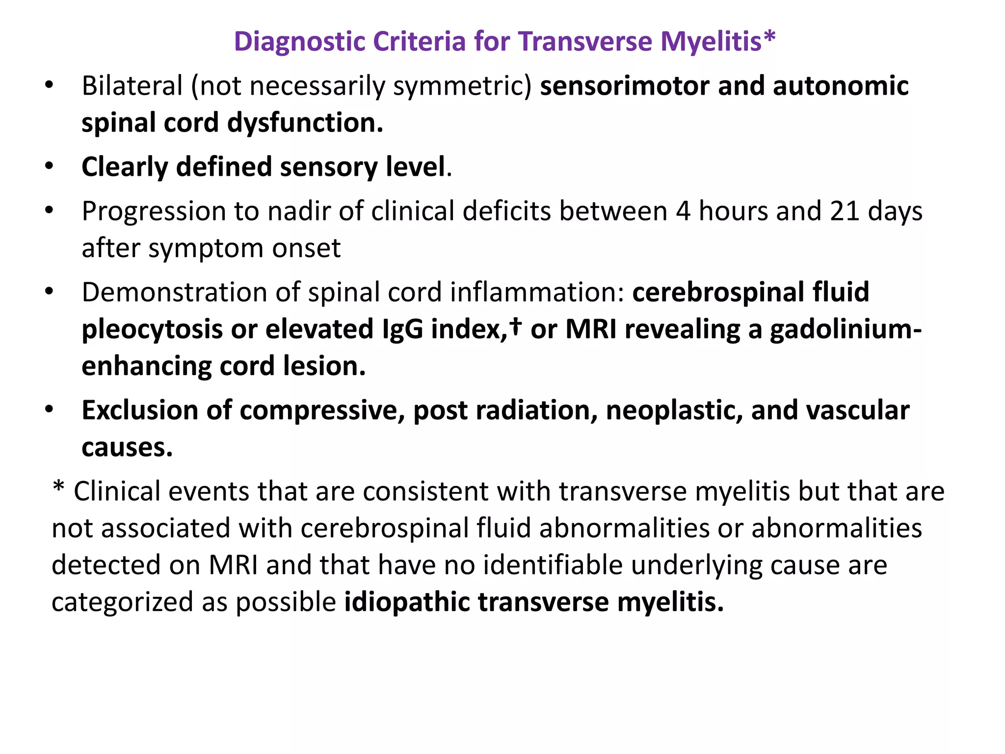 Acute transverse myelitis | PPTX