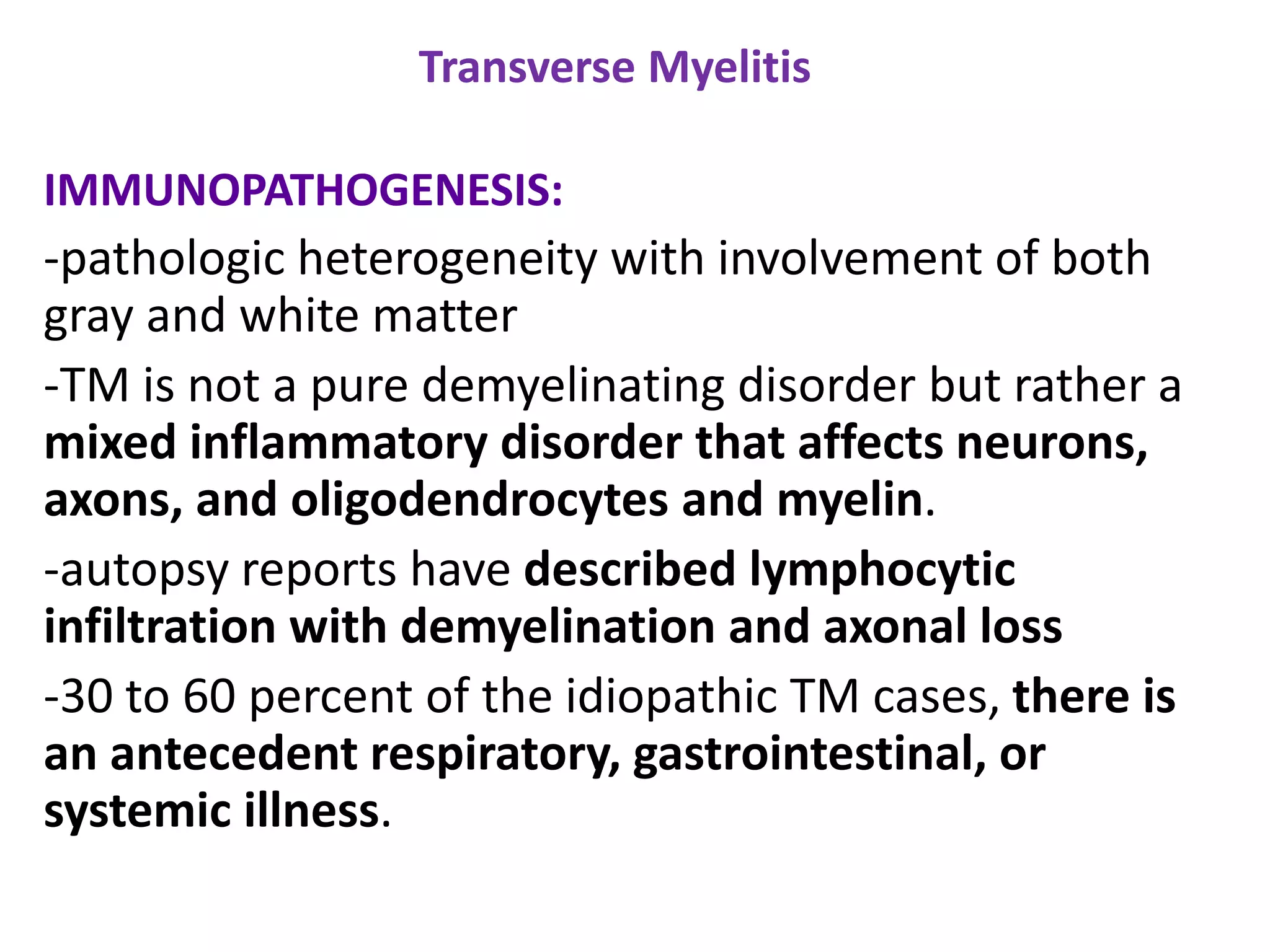 Acute transverse myelitis | PPTX
