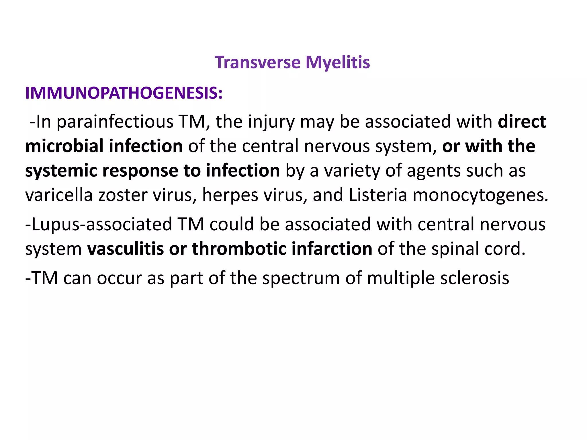 Acute transverse myelitis | PPTX