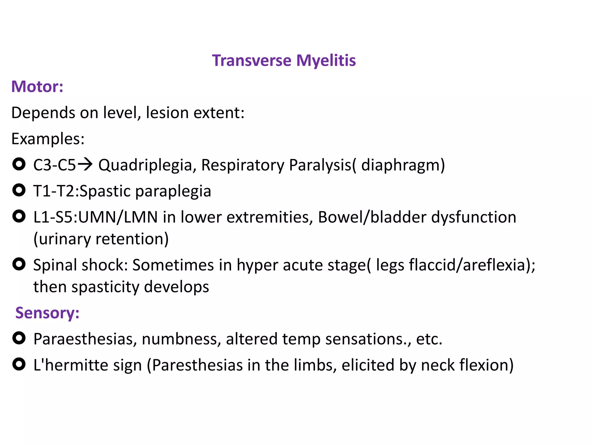 Acute transverse myelitis | PPTX