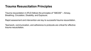 ACUTE TRAUMA LIFE SUPPORT IN MEDICINE PPT | PPTX