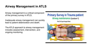 ACUTE TRAUMA LIFE SUPPORT IN MEDICINE PPT | PPTX