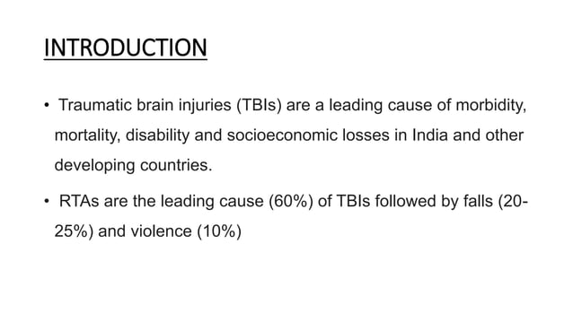 ACUTE TRAUMATIC BRAIN INJURY - PRESENTATION AND MANAGEMENT | PPTX ...
