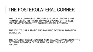 Acute traumatic lesions of ligaments of knee | PPTX