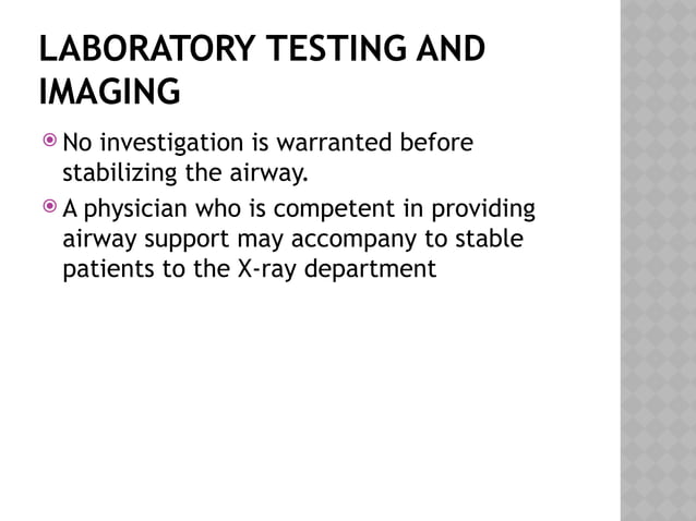 Acute upper airway obstruction is Blockage of any portion of the airway ...