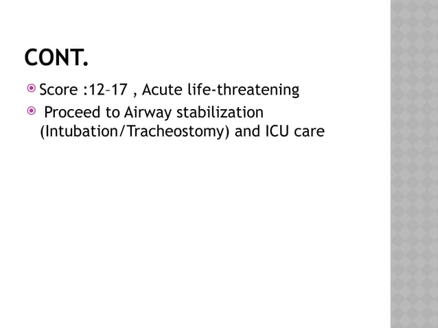 Acute upper airway obstruction is Blockage of any portion of the airway ...