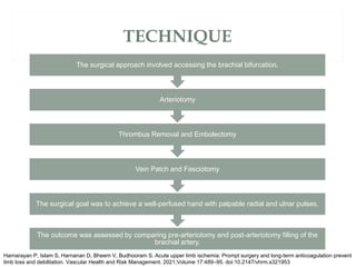 Acute Upper Limb Ischemia : Prompt surgery.pptx
