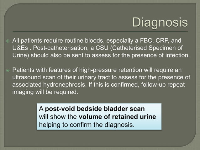 Acute Urinary Retention.pptx | Digestive Disorders | Diseases and ...