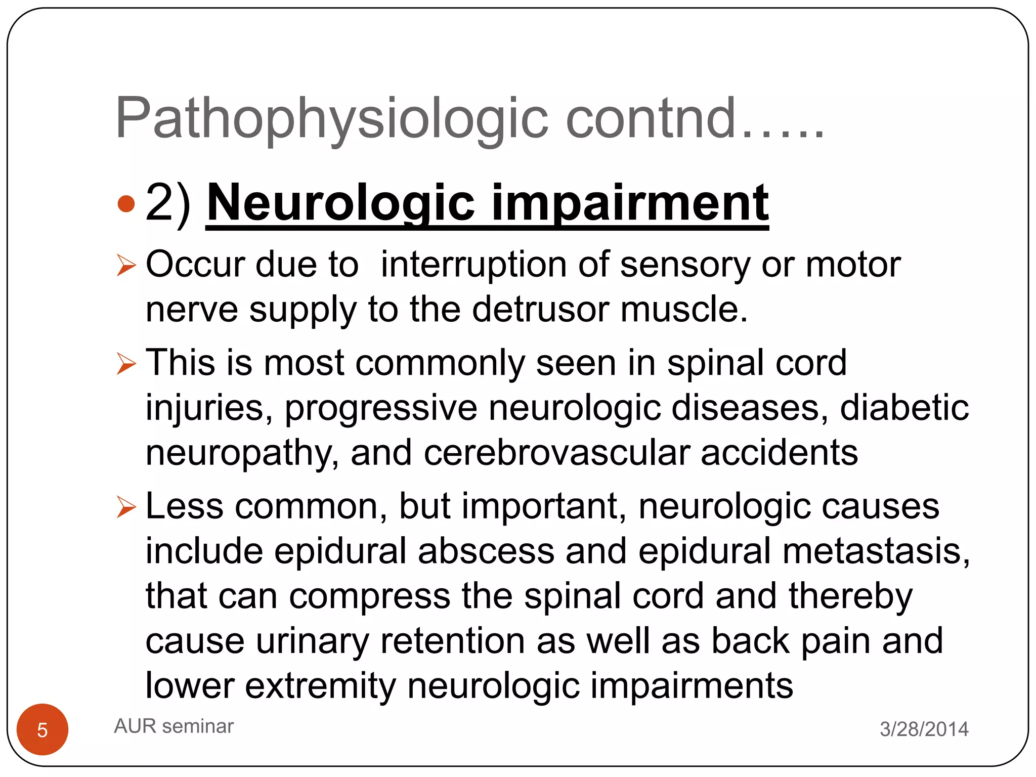Acute urinary retention atila ppt | PPTX