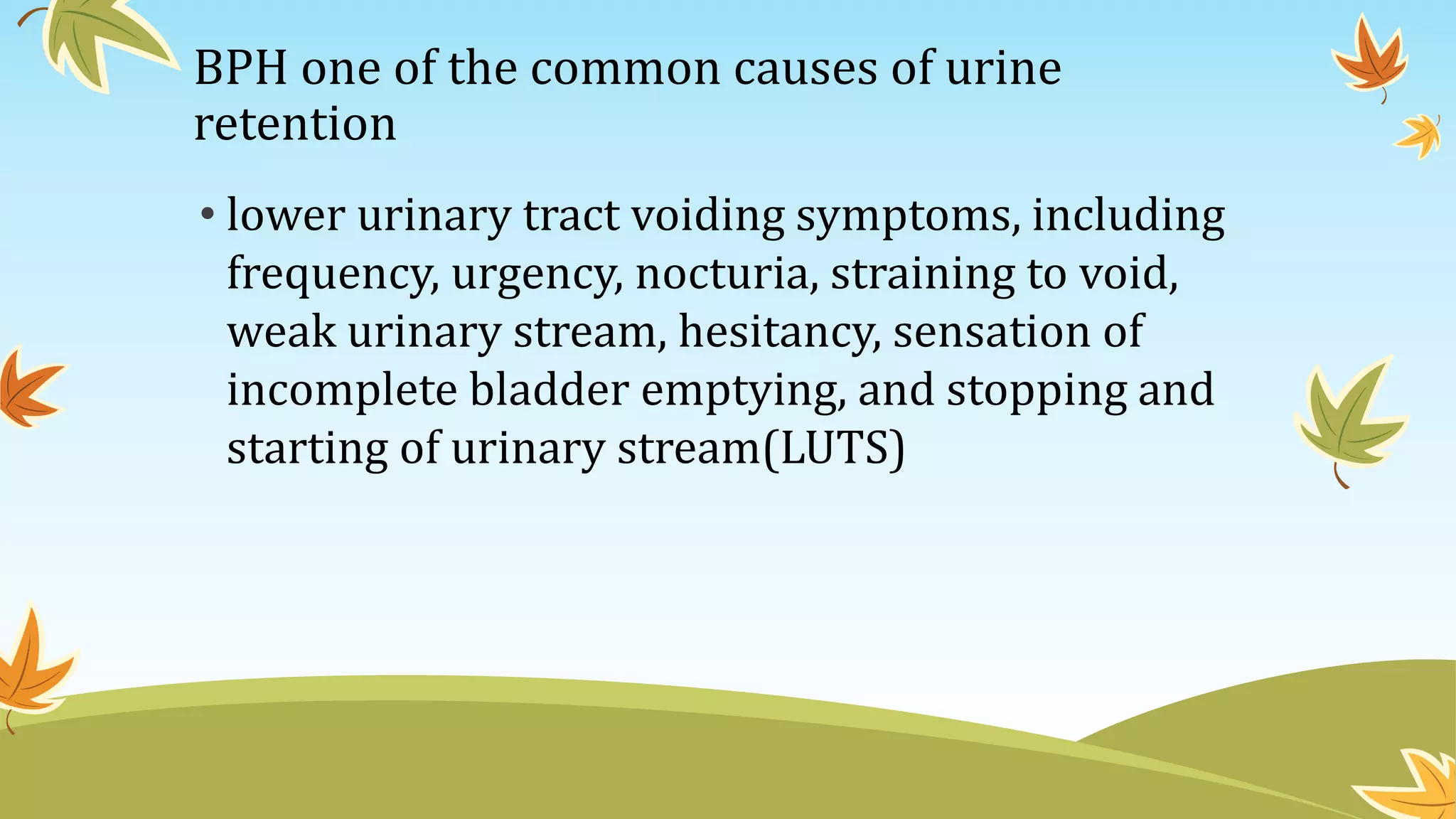 Urine Retention | PPTX | Sexual Conditions | Sexual Health