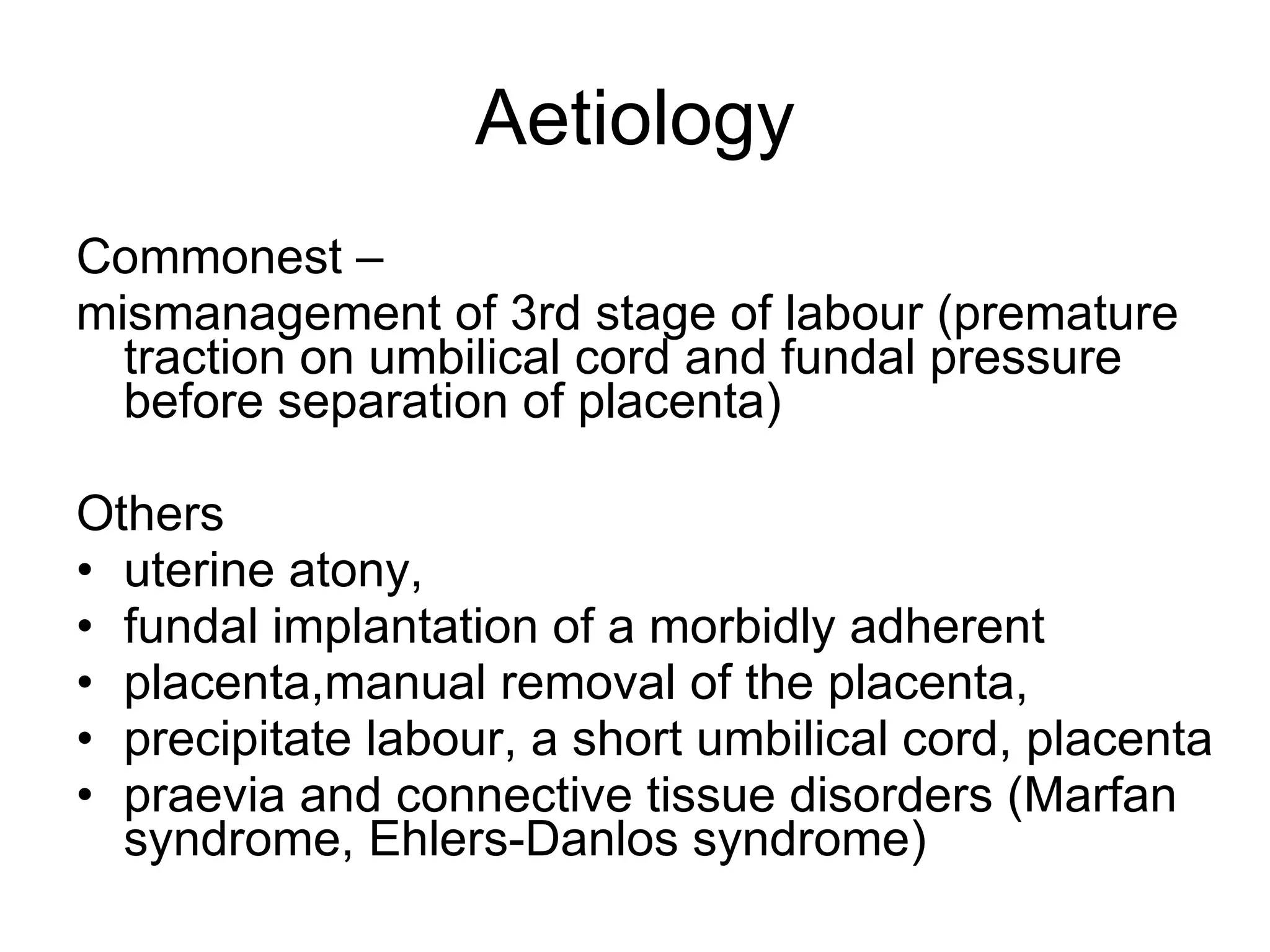 Acute uterine inversion | PPT