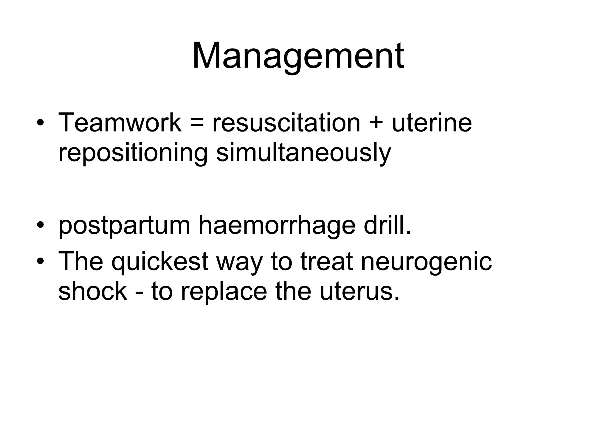 Acute uterine inversion | PPT