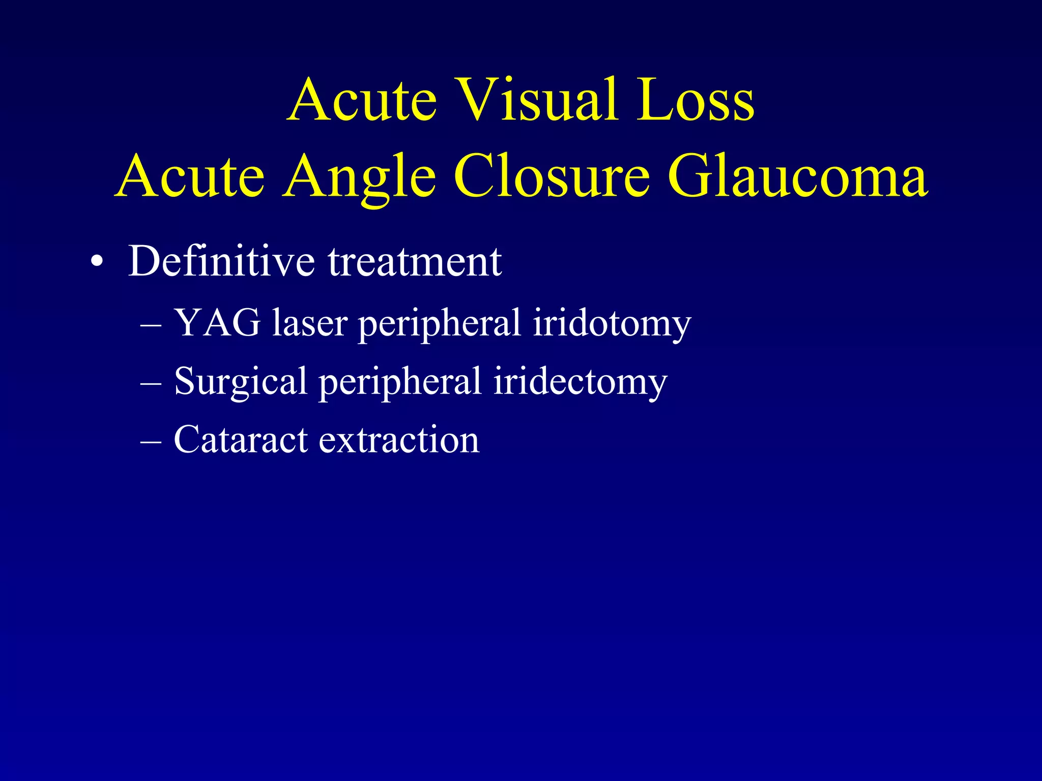 Acute visual loss | PDF