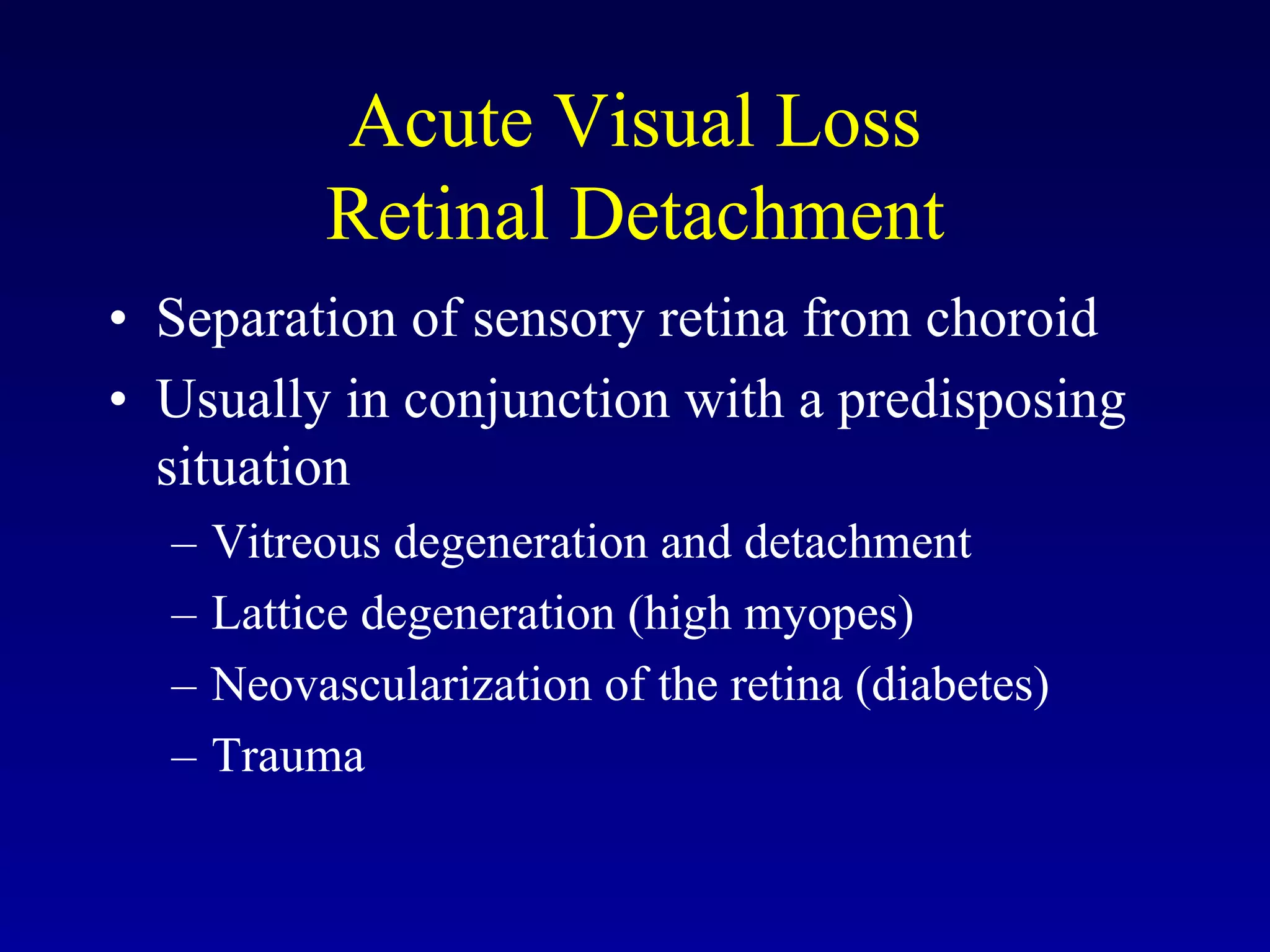 Acute visual loss | PDF