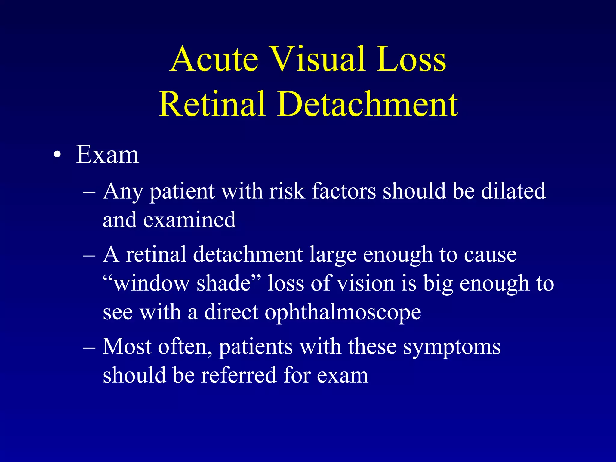 Acute visual loss | PDF