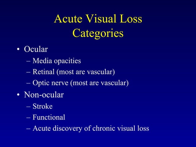 Acute visual loss | PDF