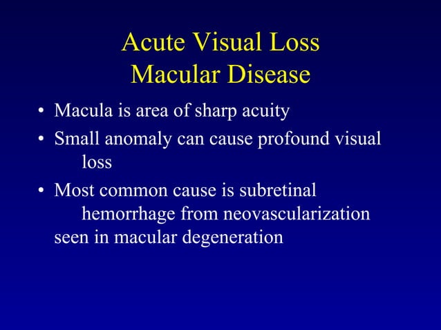 Acute visual loss | PDF