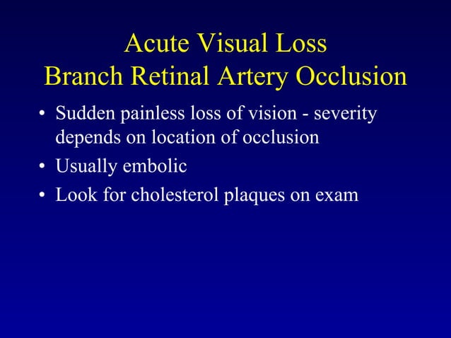 Acute visual loss | PDF